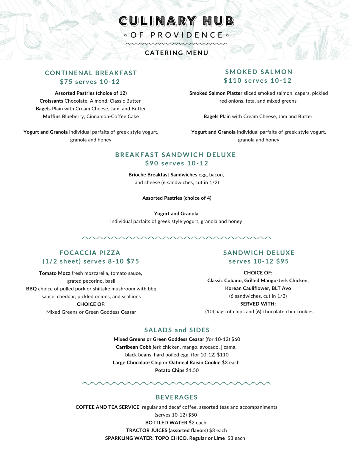 Menu - Full of Local & Global Flavors - CHOP