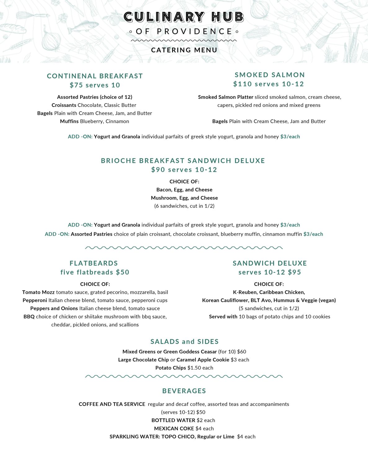 Menu - Full of Local & Global Flavors - CHOP